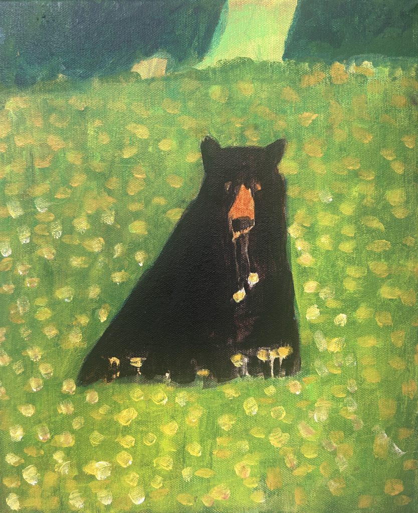 “Buttercups” by Linus Woods acrylic on canvas 12″x 10″ stretched on ...